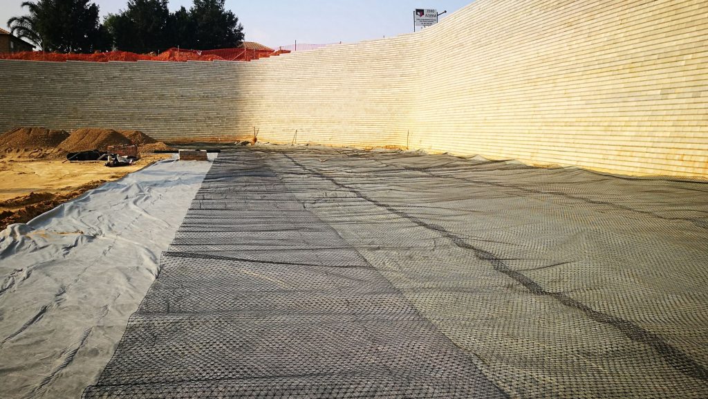Subgrade stabilisation with bidim geotextile and TriAx by Tensar